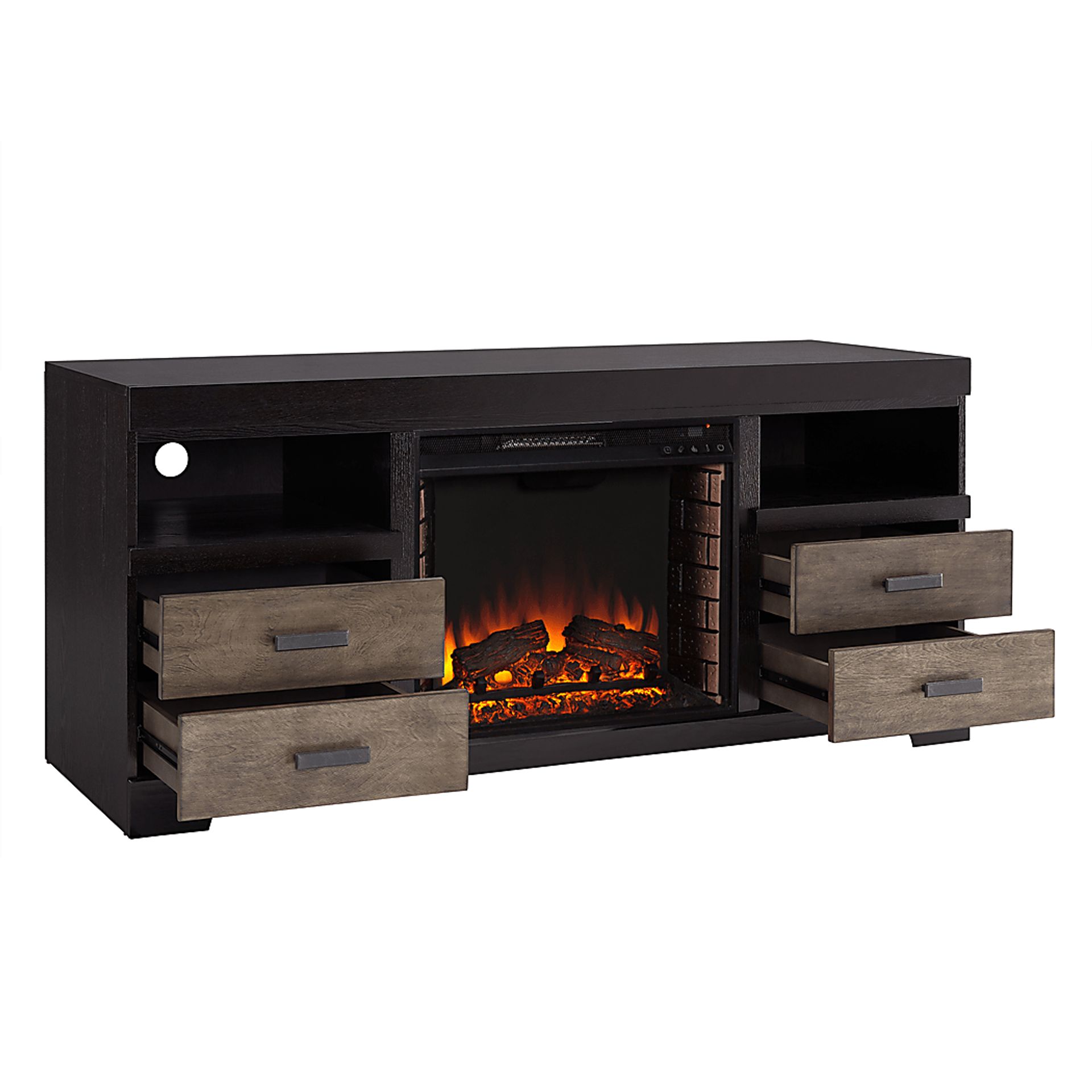 Kerrybrook I Brown Dark Wood 59 in. Console | Rooms to Go