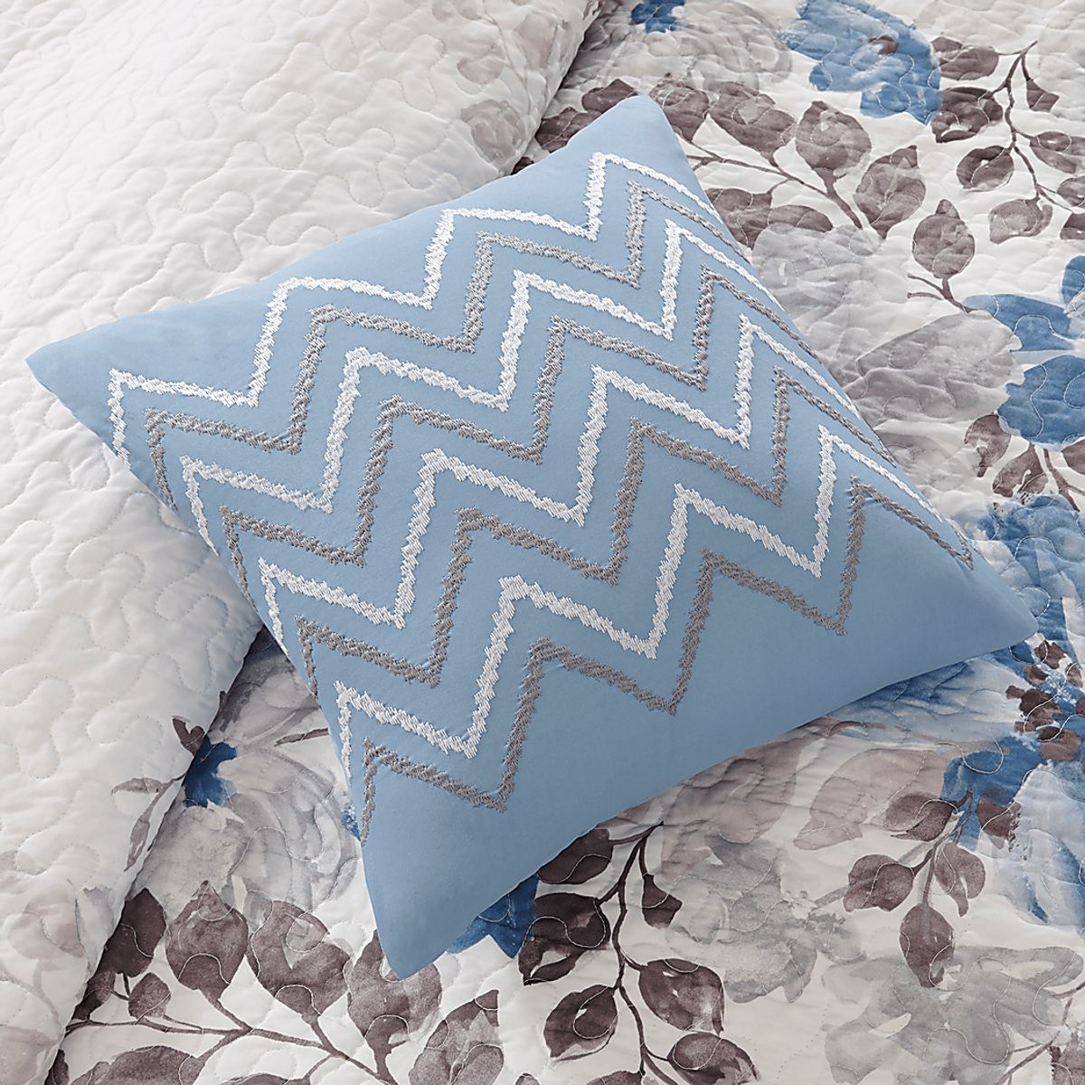 Keudel Blue Microfiber,Polyester Fabric,Microfiber 6 Pc Full/Queen ...