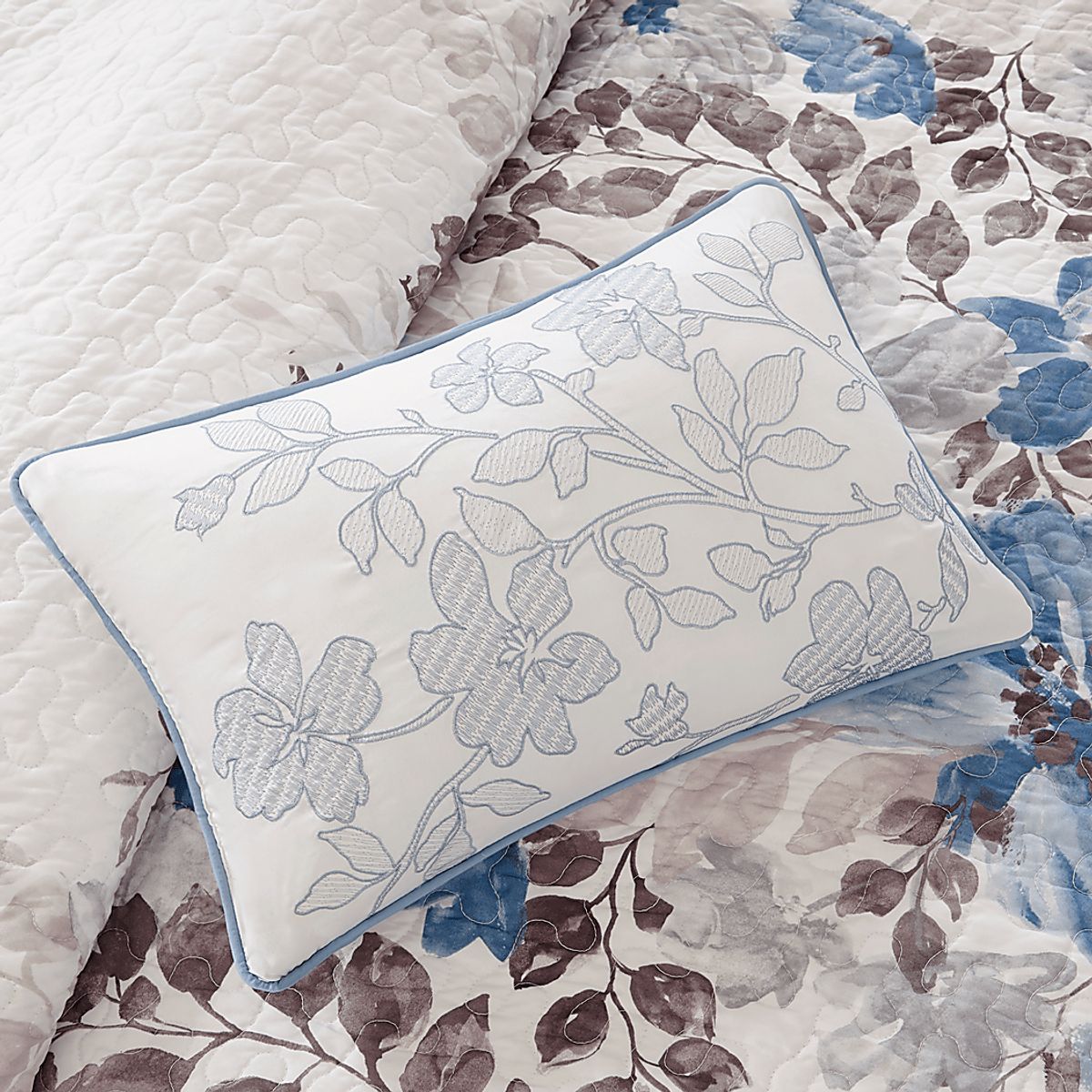 Keudel Blue Microfiber,Polyester Fabric,Microfiber 6 Pc Full/Queen ...