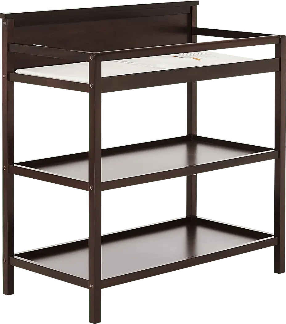 Aestiva Espresso Dark Wood Changing Table | Rooms to Go