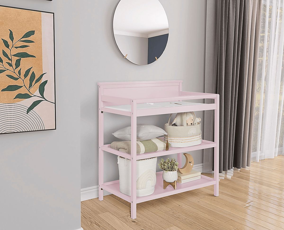 Aestiva Blush Colors,Pink Changing Table | Rooms to Go