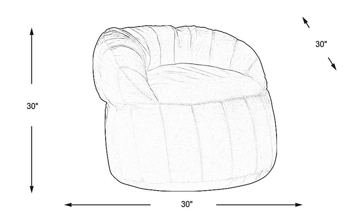 Aidyn Teal Blue,Green Microfiber Bean Bag Chair | Rooms to Go