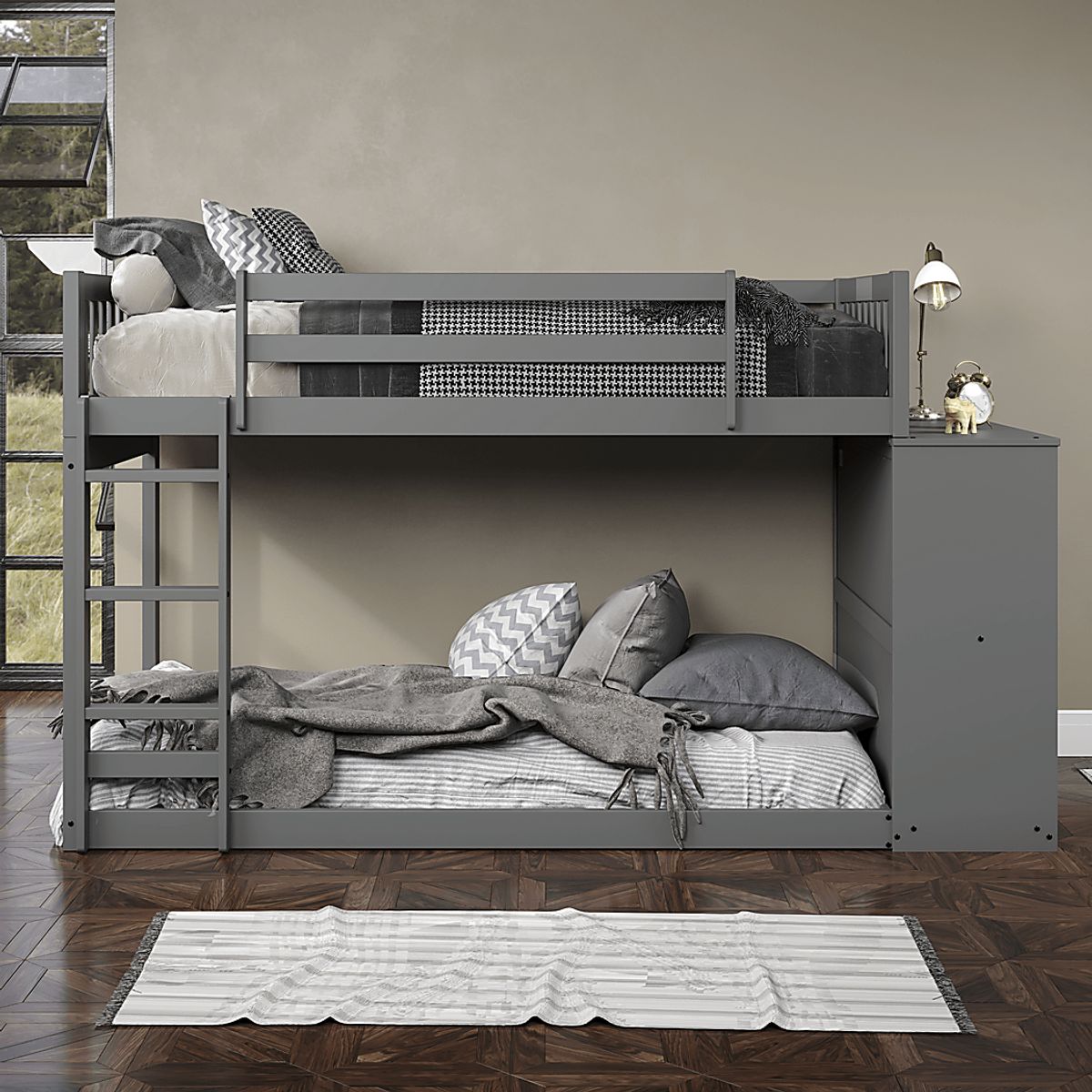 Aklina Twin/Twin Bunk Bed With Dresser | Rooms to Go