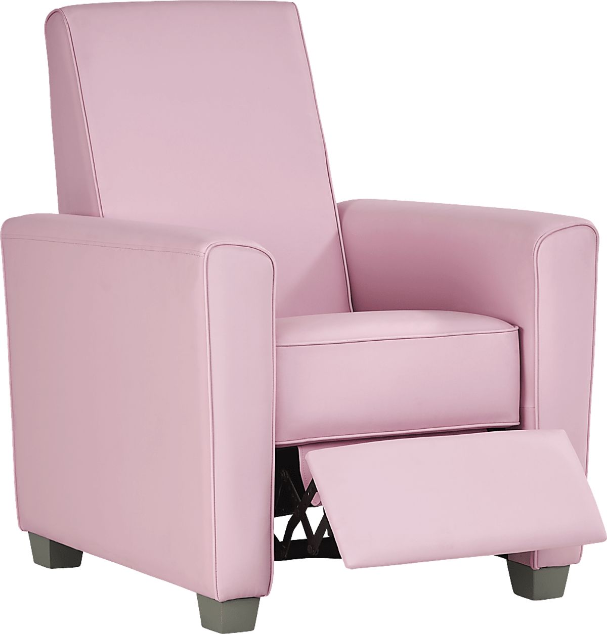 Alvie Pink Faux Leather Fabric Recliner | Rooms to Go