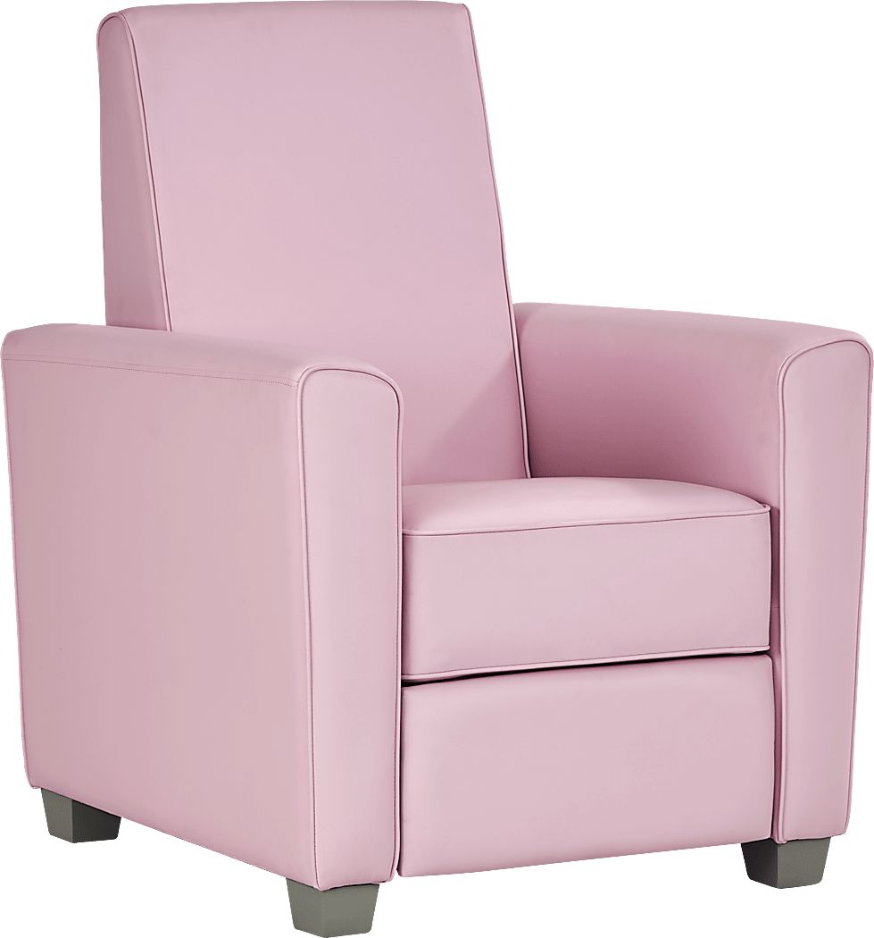 Alvie Pink Faux Leather Fabric Recliner | Rooms to Go