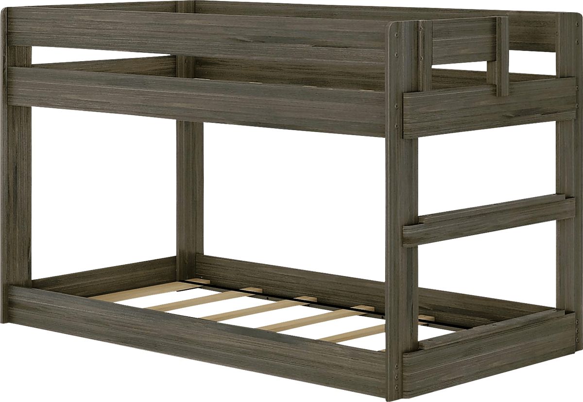 Alzbeta II Brown Dark Wood Twin/Twin Bunk Bed | Rooms to Go