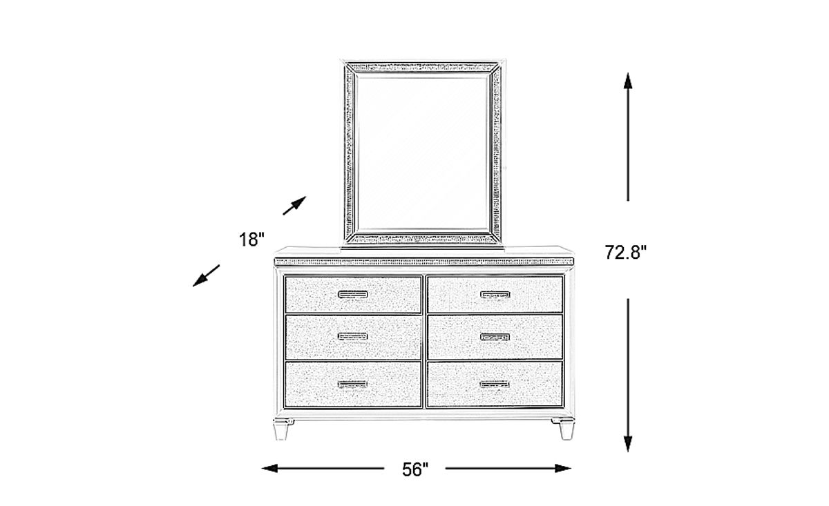 Angelique 2 Pc White Colors,White Dresser & Mirror | Rooms to Go