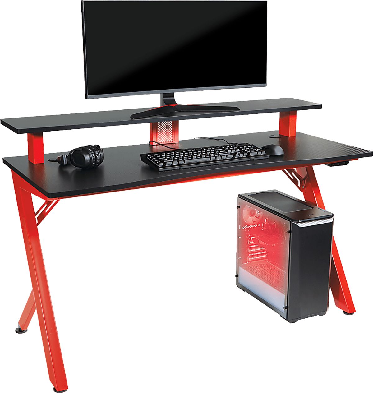 Antinous Red Colors Gaming Desk | Rooms to Go
