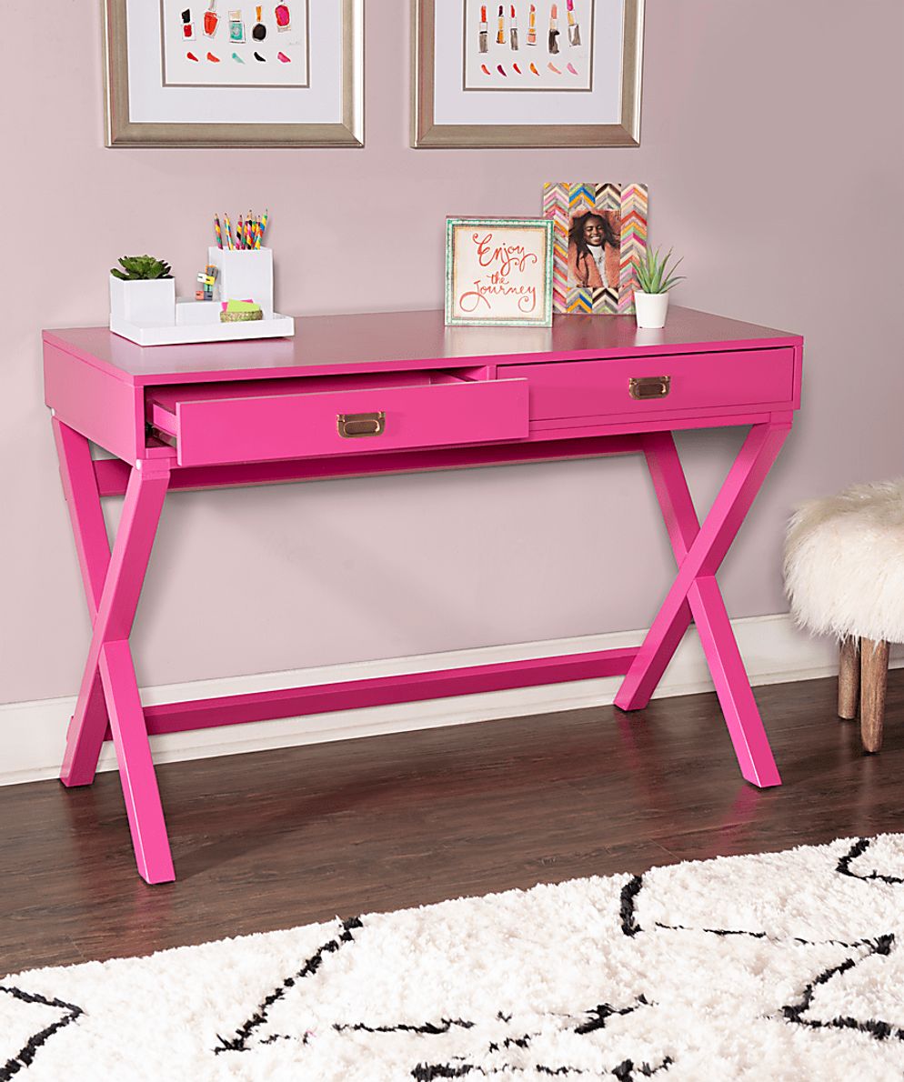 Kids Aranya Pink Desk - Rooms To Go