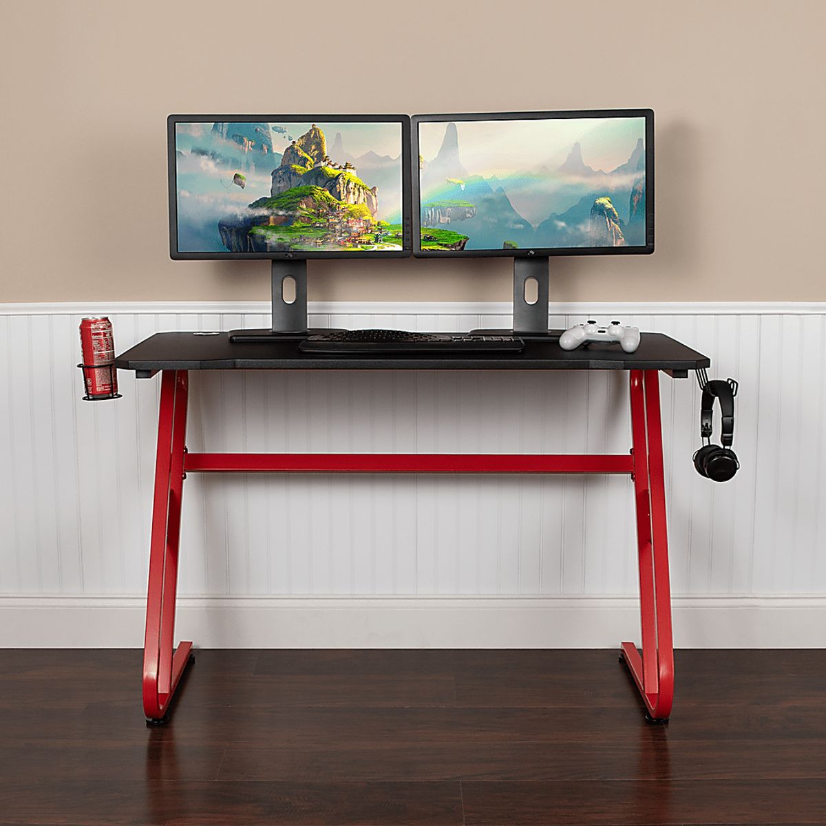 Astix Red Colors Gaming Desk | Rooms to Go