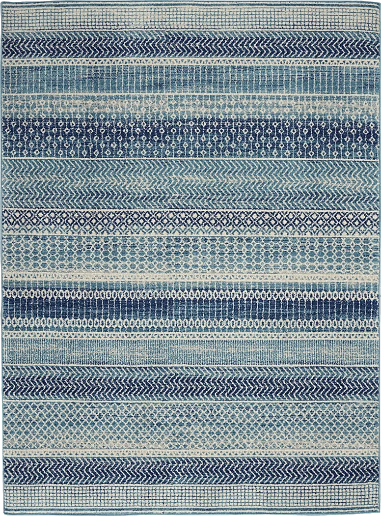 Azurine Blue Polypropylene Fabric Rug | Rooms to Go