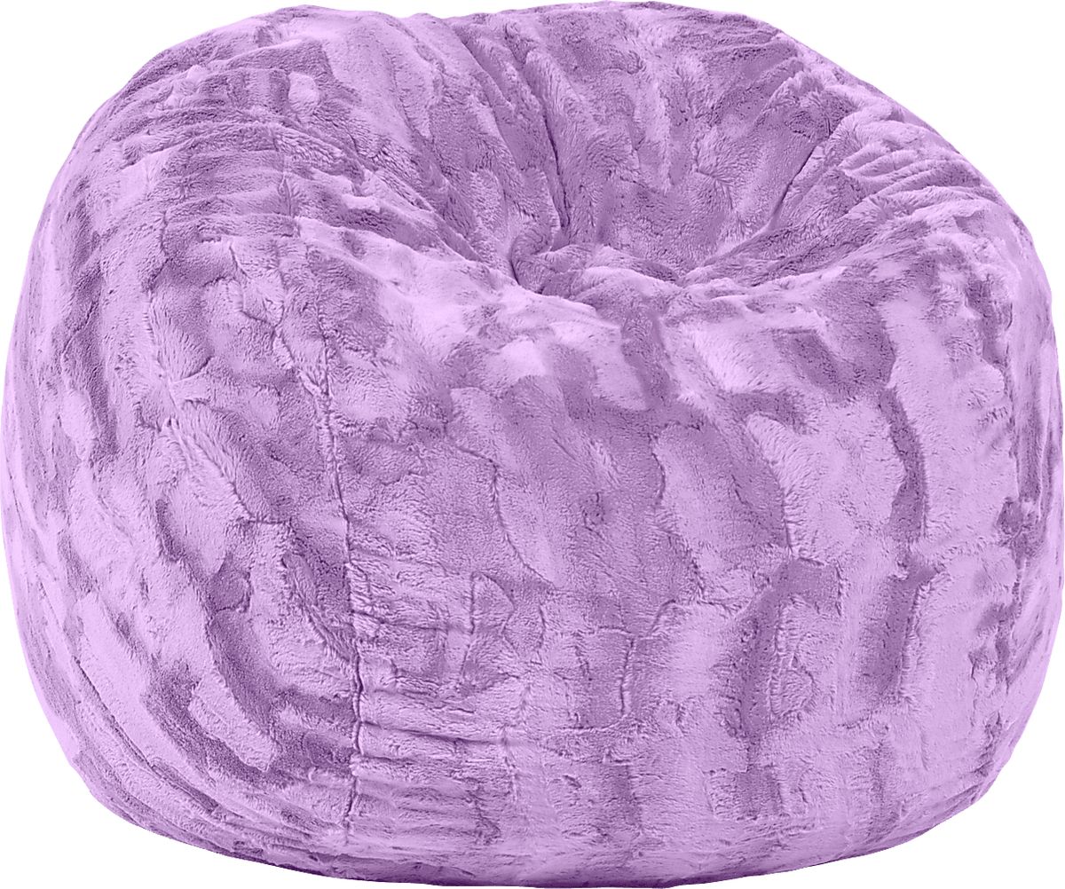 Baigo Purple Red Polyester Fabric Bean Bag | Rooms to Go