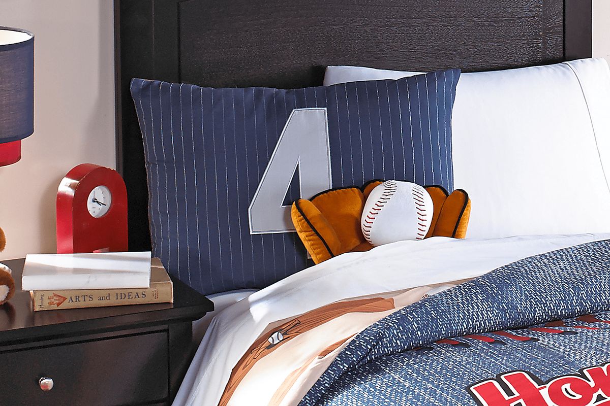 Baseball Blue Twin Comforter Set | Rooms to Go