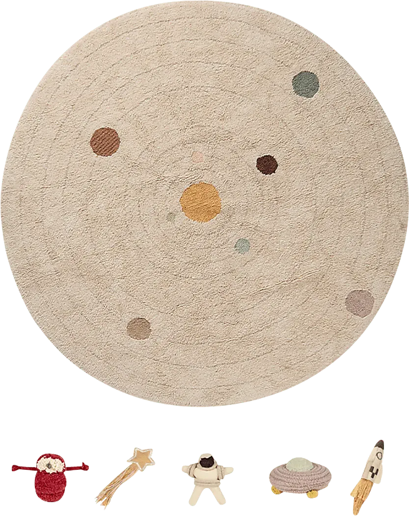 Solar System Rug Beige | Rooms to Go