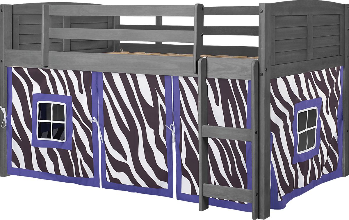 Beland Gray Twin Loft Bed With Tent | Rooms to Go