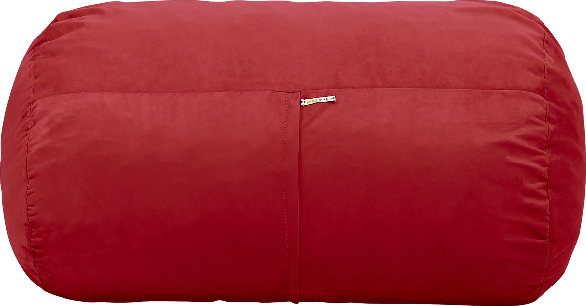 Bexley Red Polyester Fabric Bean Bag Chair | Rooms to Go