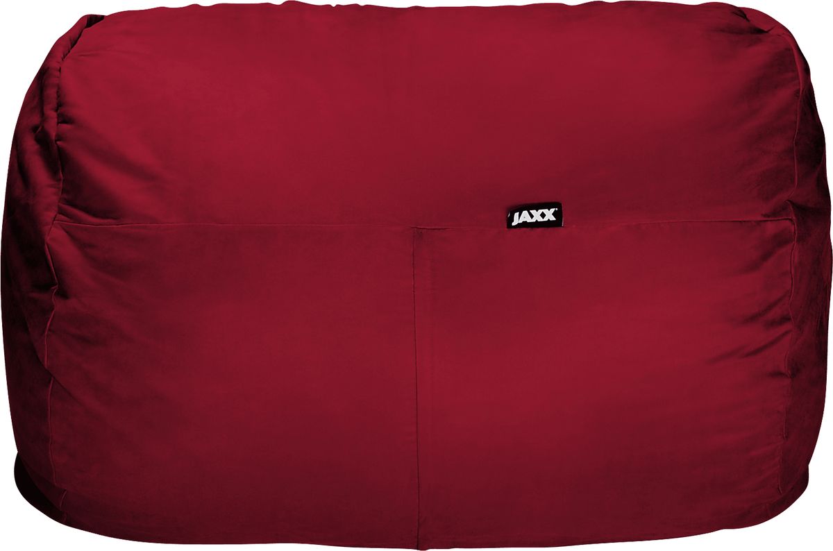 Bexley Red Polyester Fabric Bean Bag Chair | Rooms to Go