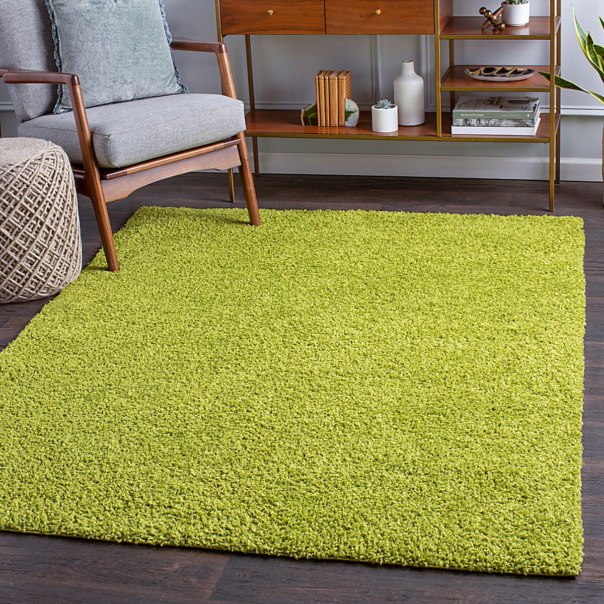 Blooming Blast Lime Green Rug | Rooms to Go