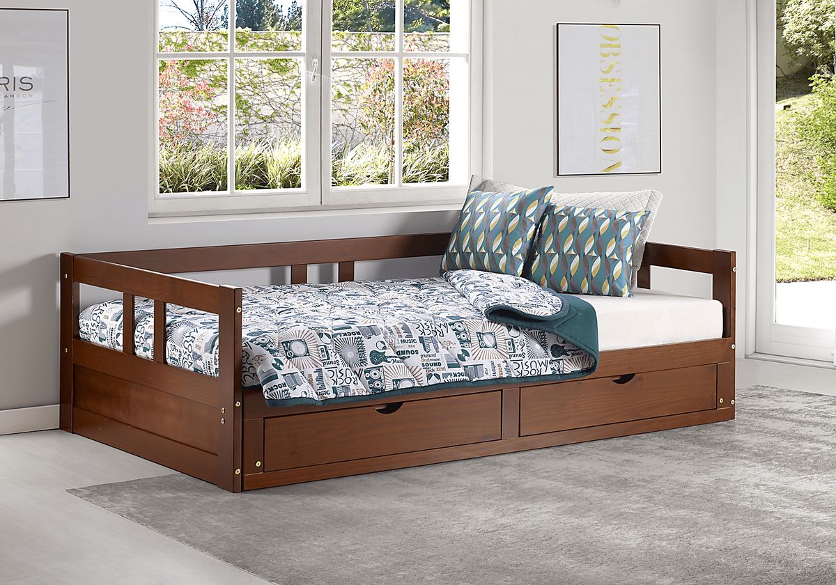 Brigan Chestnut Dark Wood Twin Daybed | Rooms to Go