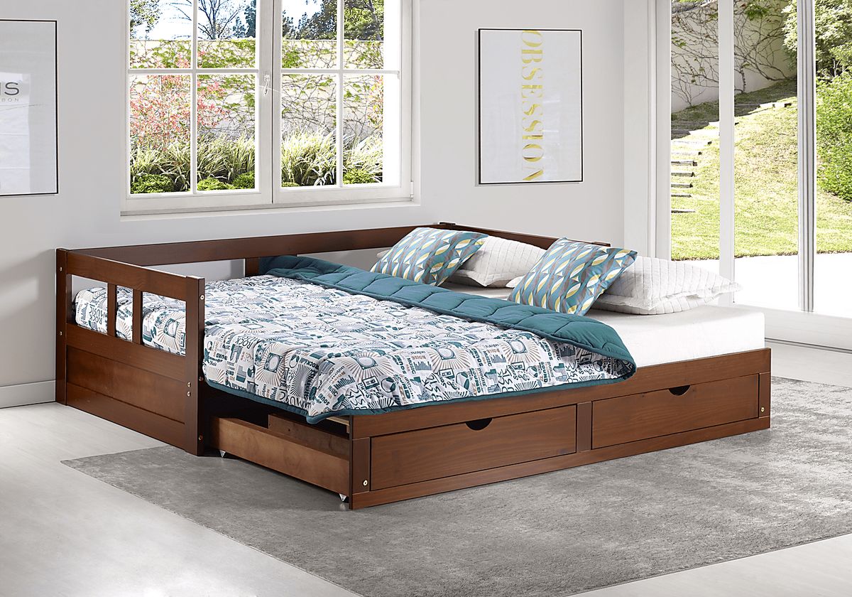 Brigan Chestnut Dark Wood Twin Daybed | Rooms to Go