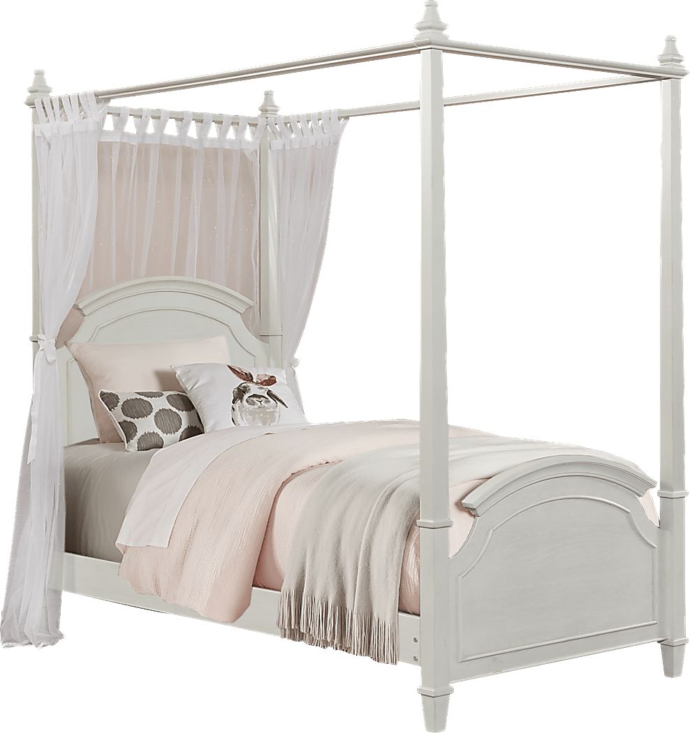 Brooklyn Lane White Colors White 4 Pc Twin Canopy Bed