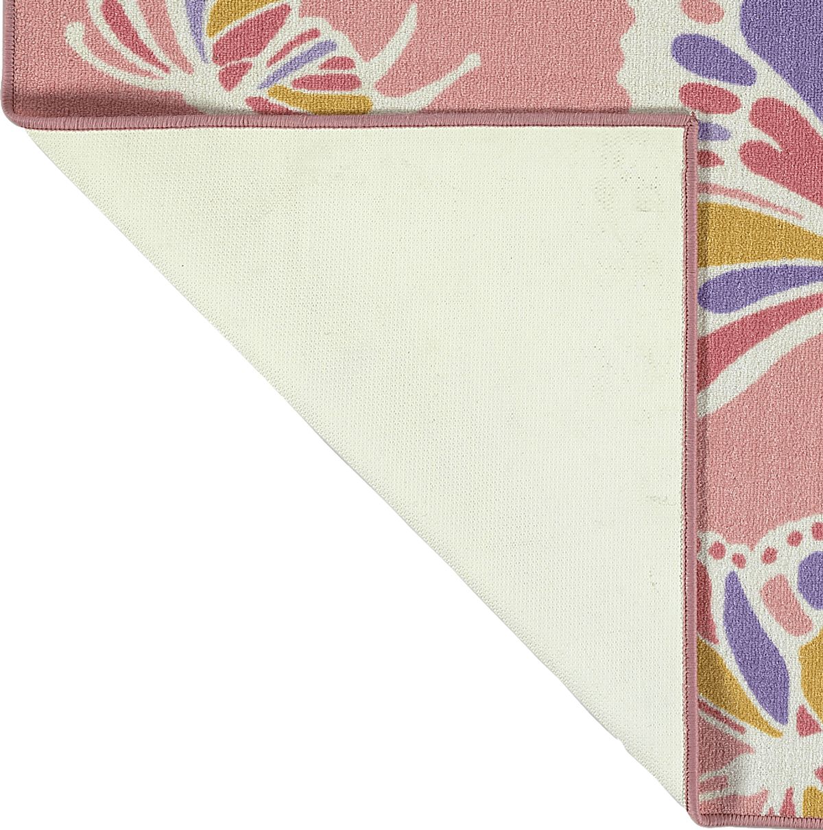 Butterfly Spice Pink,White Rugs | Rooms to Go