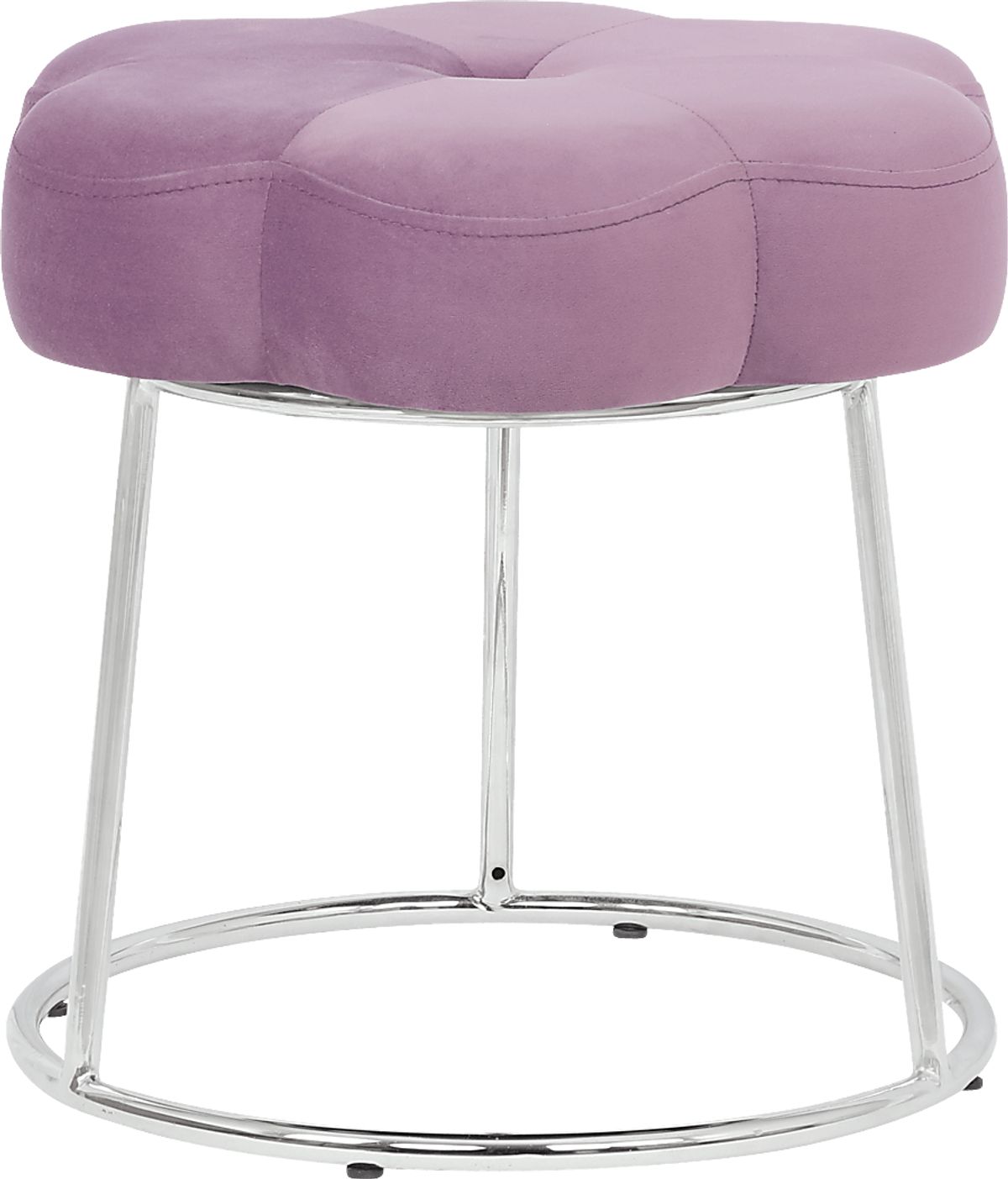 Camelia Purple Red Polyester Fabric Vanity Stool | Rooms to Go