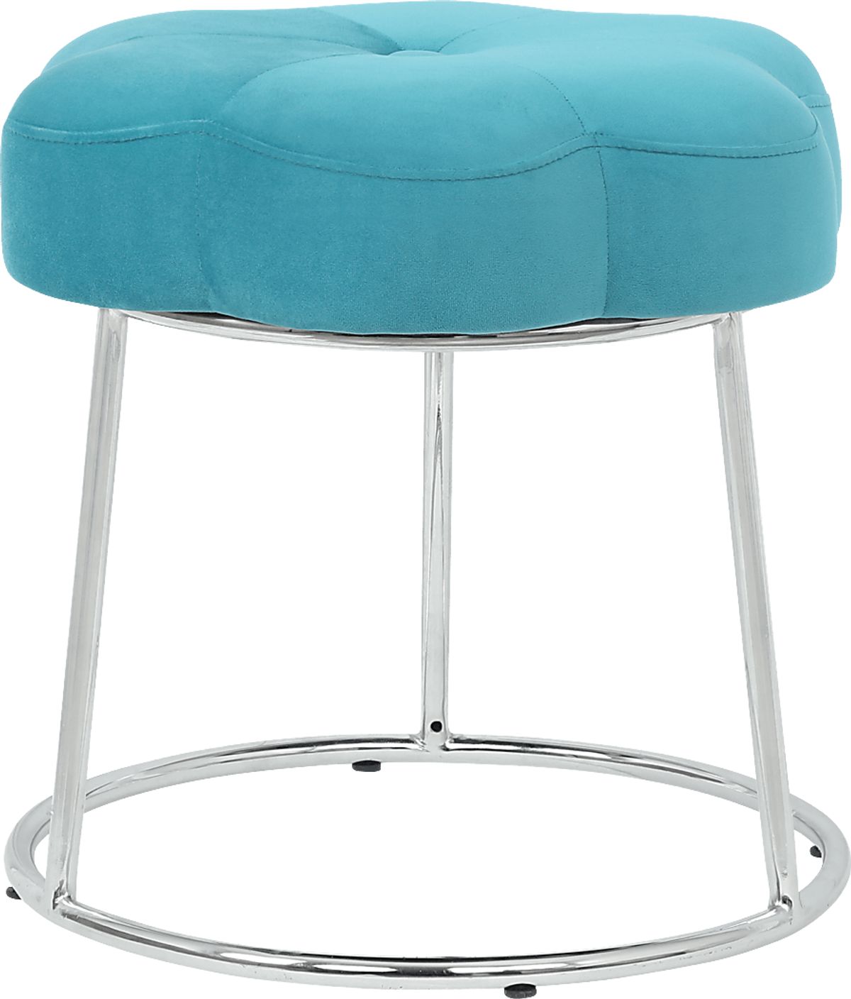 Camelia Teal Blue,Green Polyester Fabric Vanity Stool | Rooms to Go