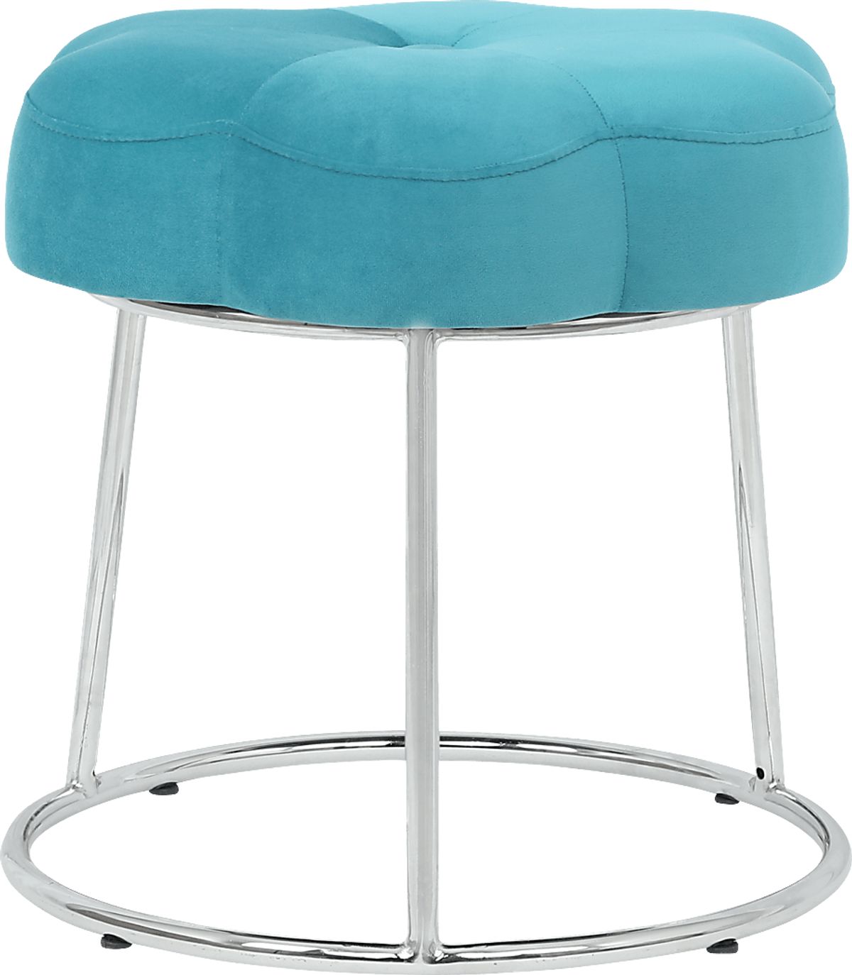 Camelia Teal Blue,Green Polyester Fabric Vanity Stool | Rooms to Go