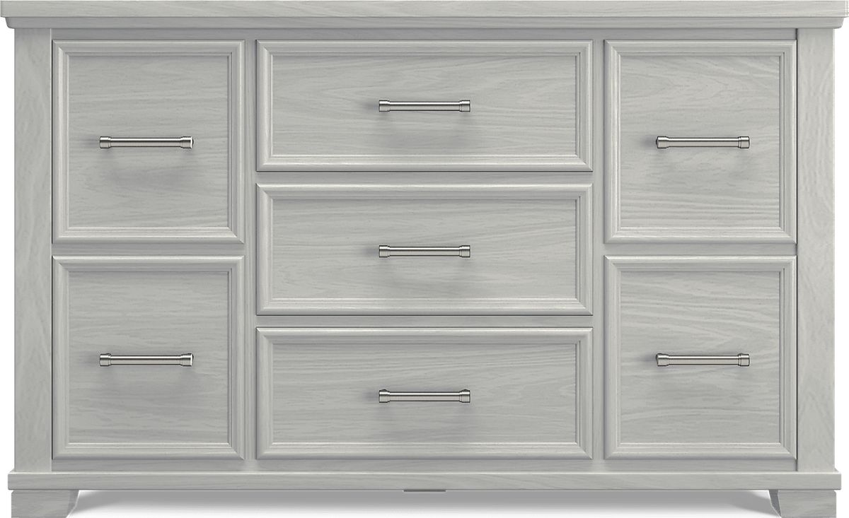 Canyon Lake 5 Pc Ash Gray Full Bedroom Set With Mirror, 3 Pc Full Panel ...