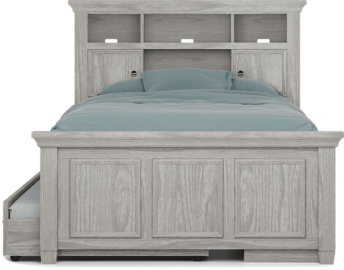 Canyon Lake 6 Pc Ash Gray Full Bedroom Set With Mirror, Dresser, Full ...