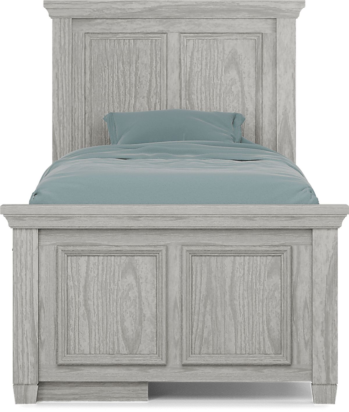 Canyon Lake 5 Pc Ash Gray Twin Bedroom Set With Twin Panel Bed With ...