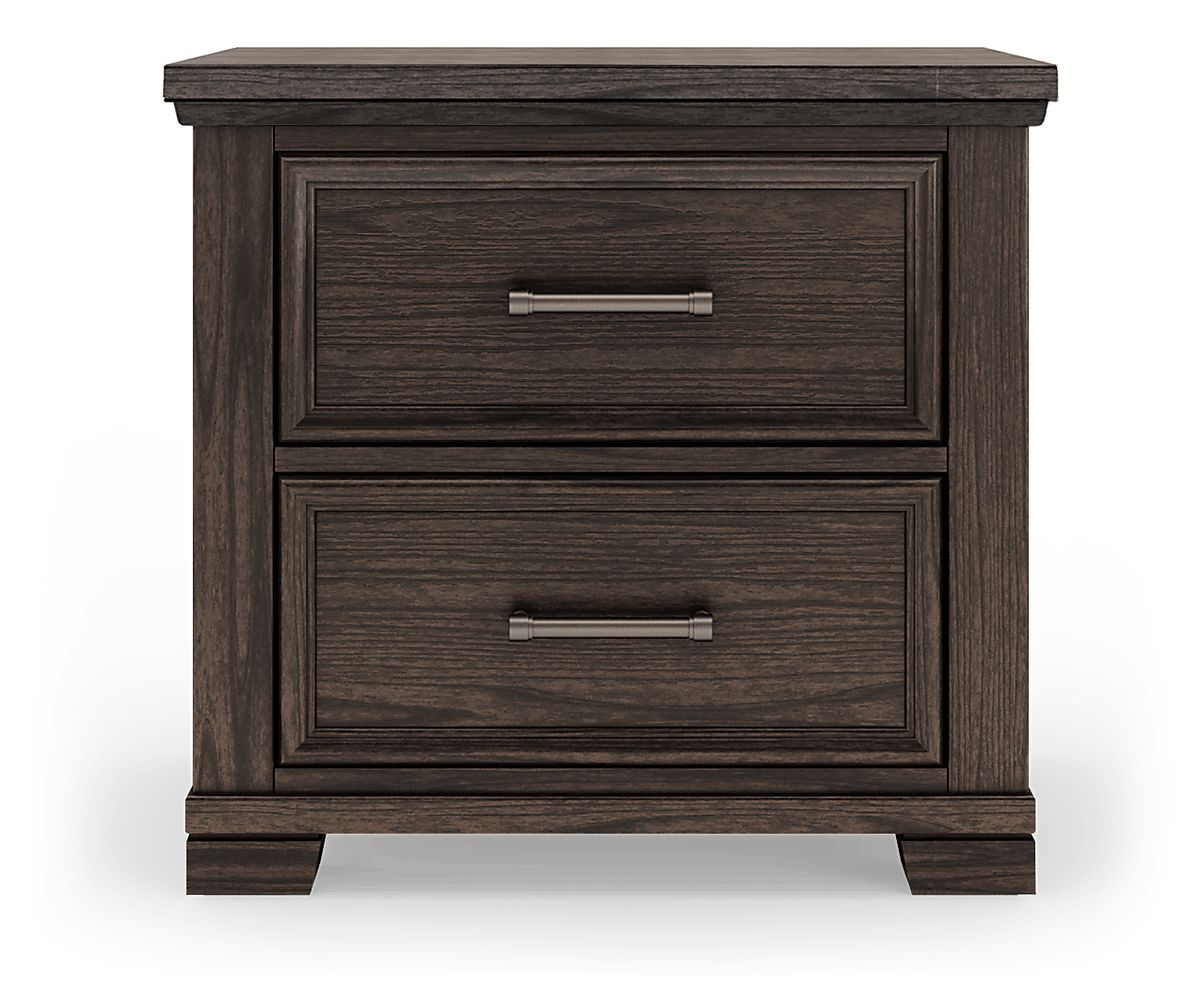 Canyon Lake Java Dark Wood Nightstand | Rooms to Go