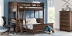 Canyon Lake Java Dark Wood Twin/Full Loft With Desk - Rooms To Go