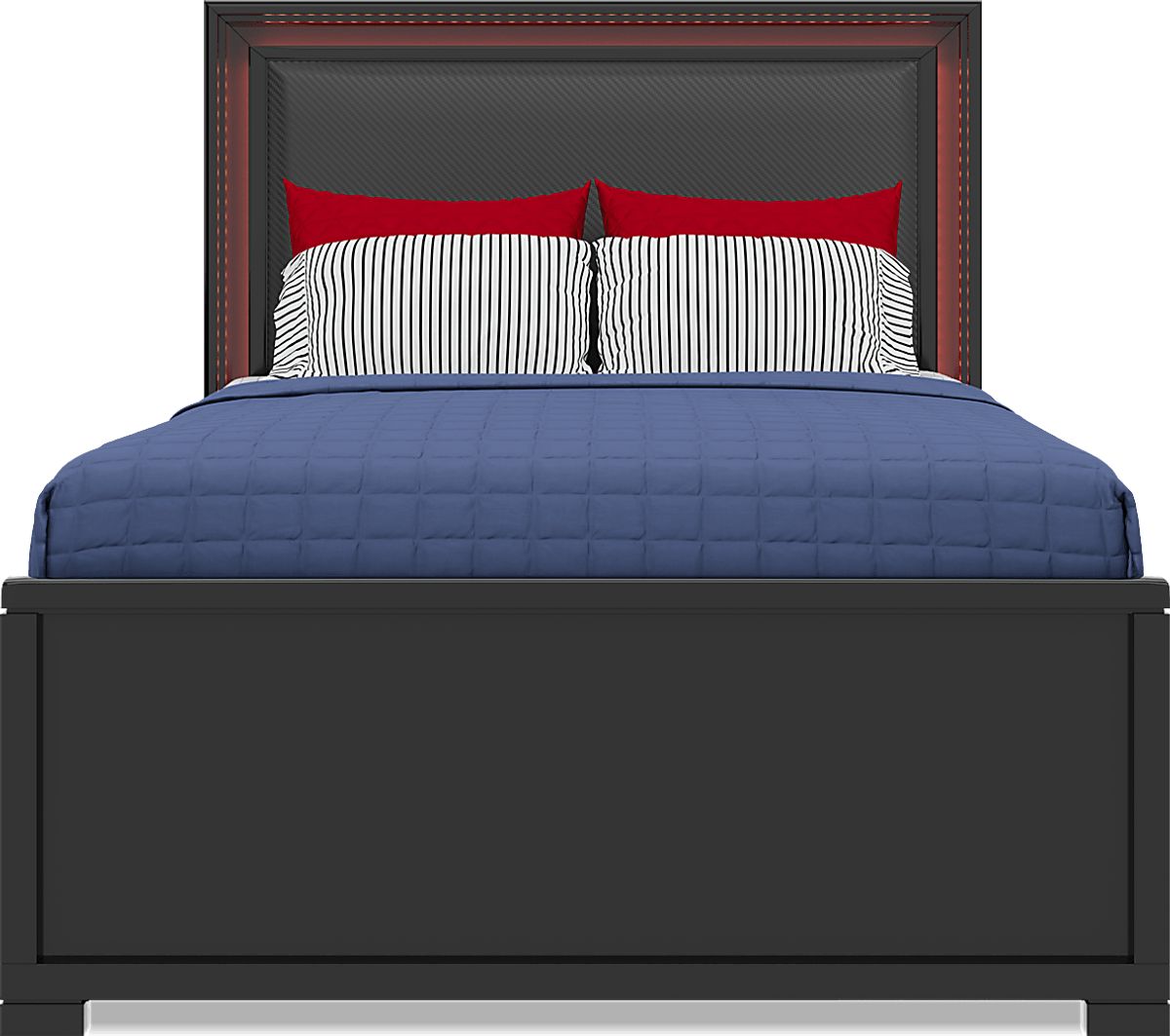 Carbon Optix 5 Pc Black Black,Colors Full Bedroom Set With Full Cubby ...
