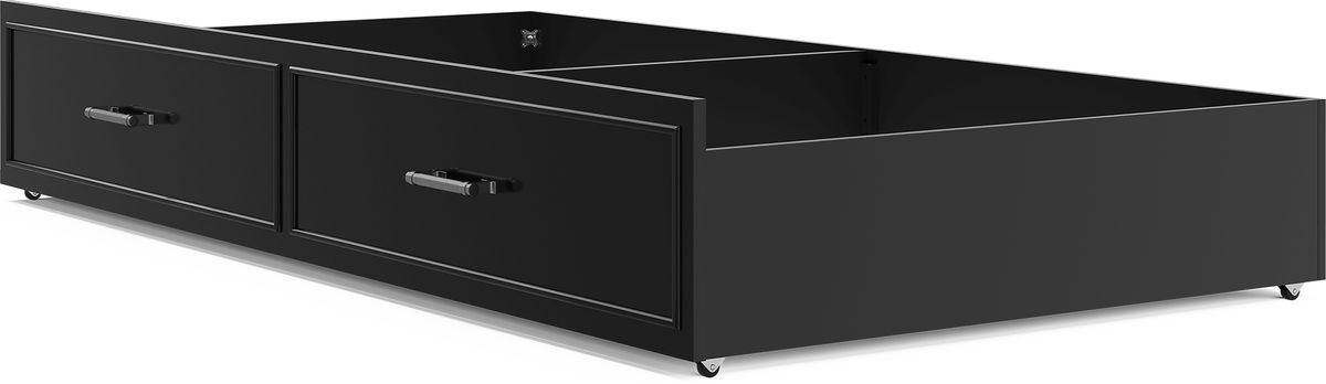 Carbon Optix 5 Pc Black Black,Colors Full Bed With Storage And Trundle ...