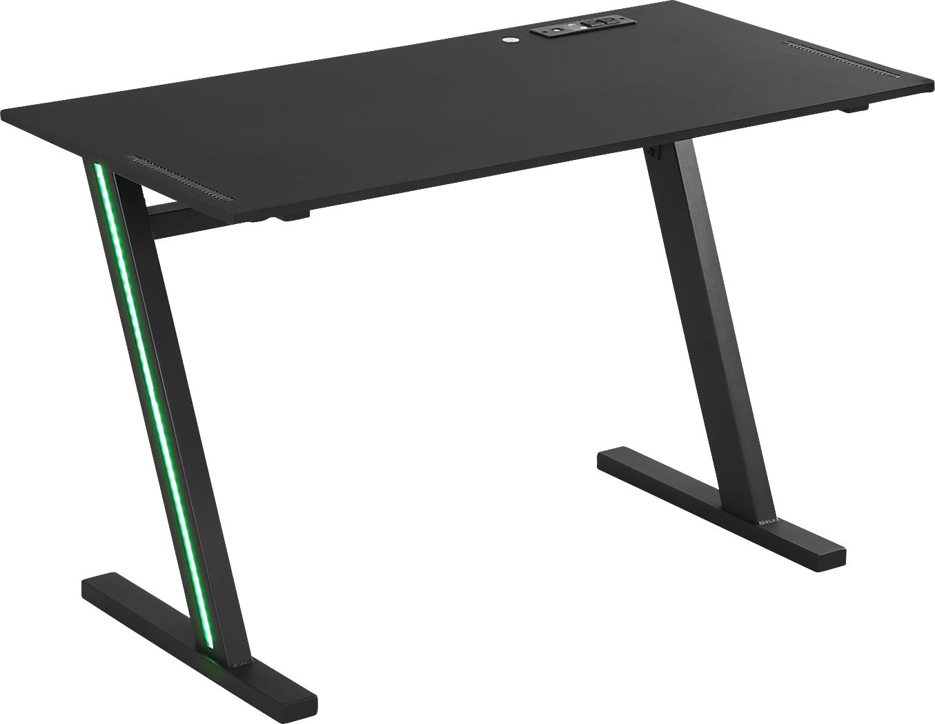 Carbon Optix Black Computer Desk with LED Lights - Rooms To Go