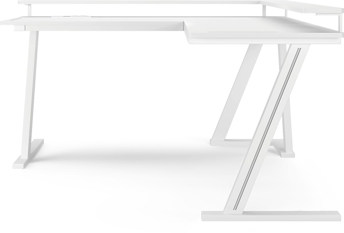 Carbon Optix White Colors,White L-Shaped Computer Desk | Rooms to Go