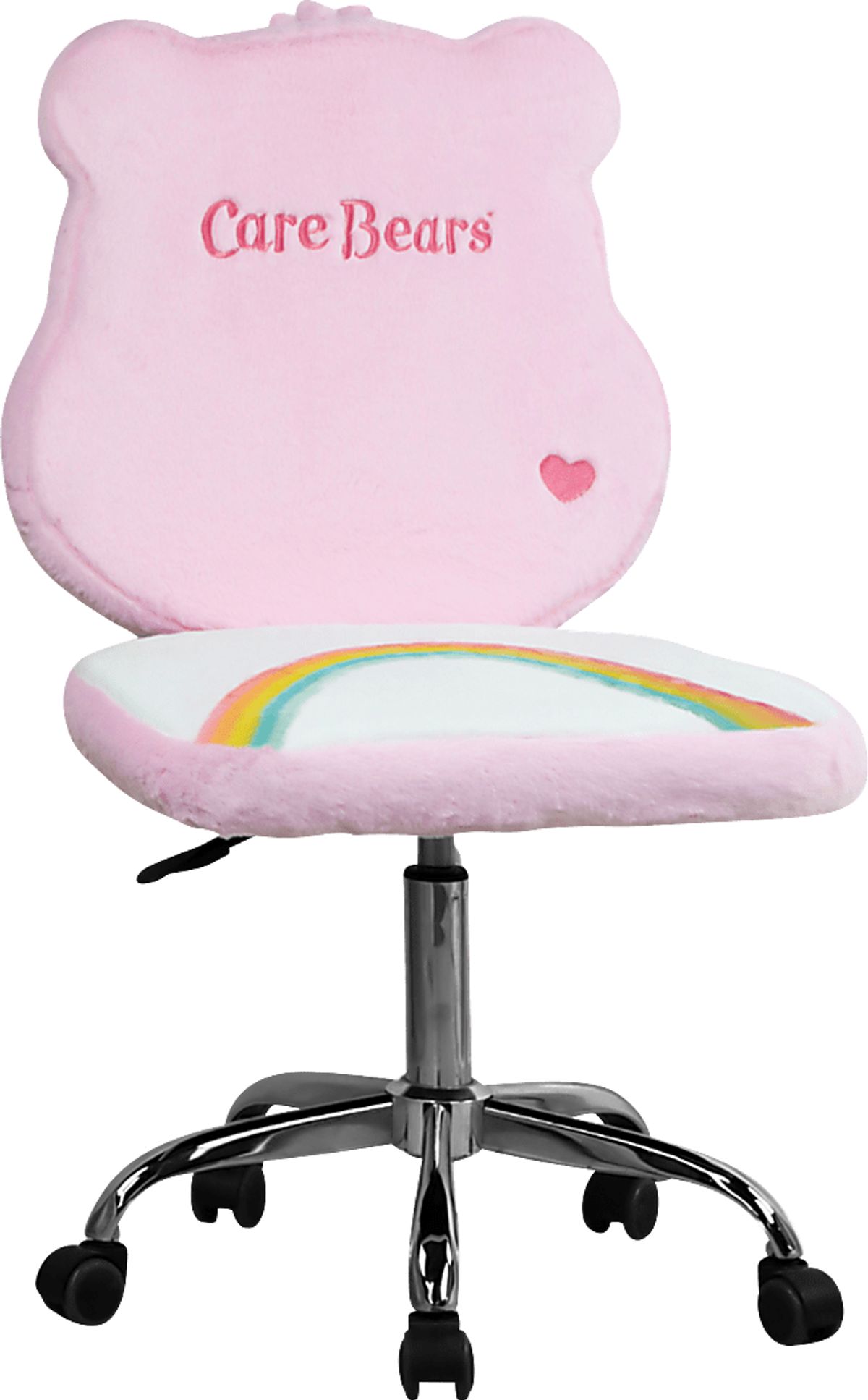 Care Bears Vanity Chair Pink Polyester Fabric Desk | Rooms to Go