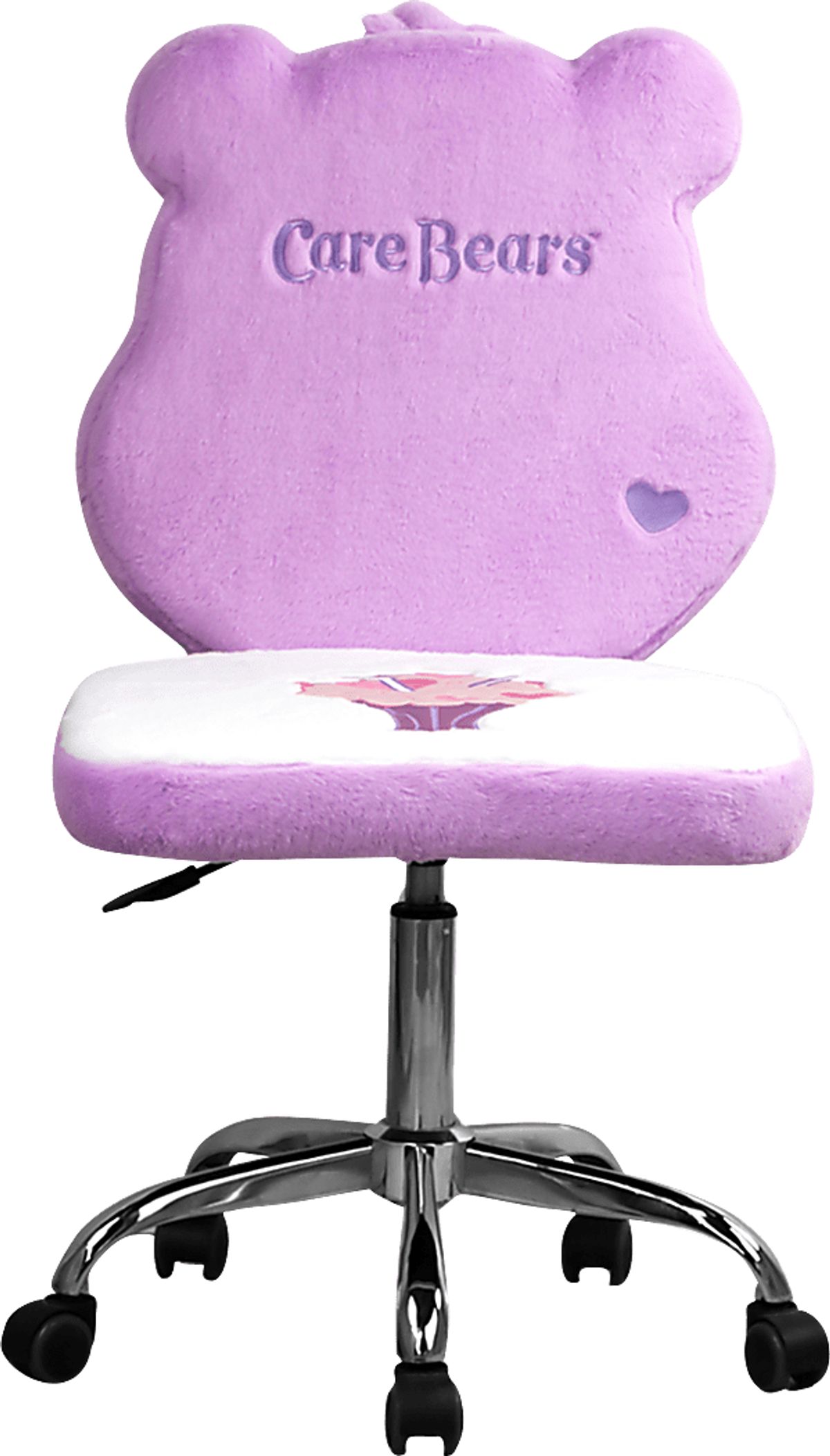 Care Bears Vanity Chair Purple Red Polyester Fabric Desk | Rooms to Go