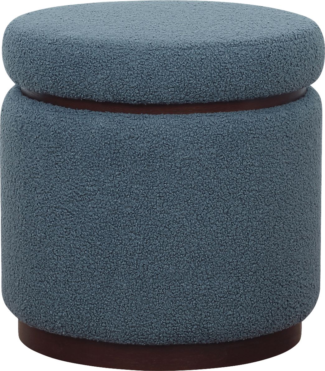 Charleston Blue Polyester Fabric Ottoman - Rooms To Go