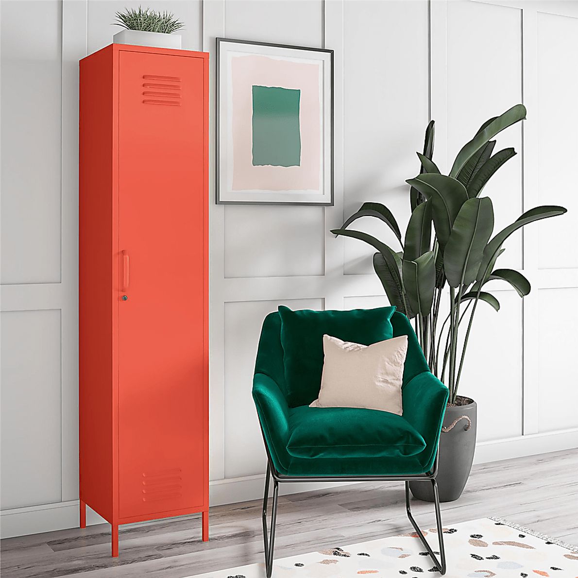 Kids Chervie Orange Storage Locker - Rooms To Go