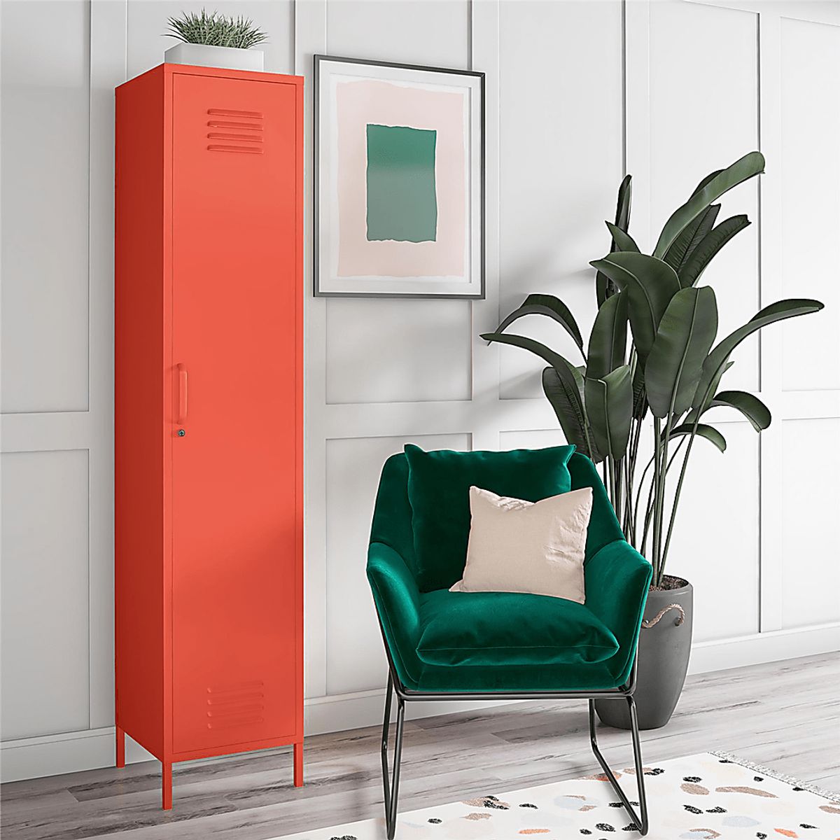 Chervie Orange Colors Accent Cabinet | Rooms to Go