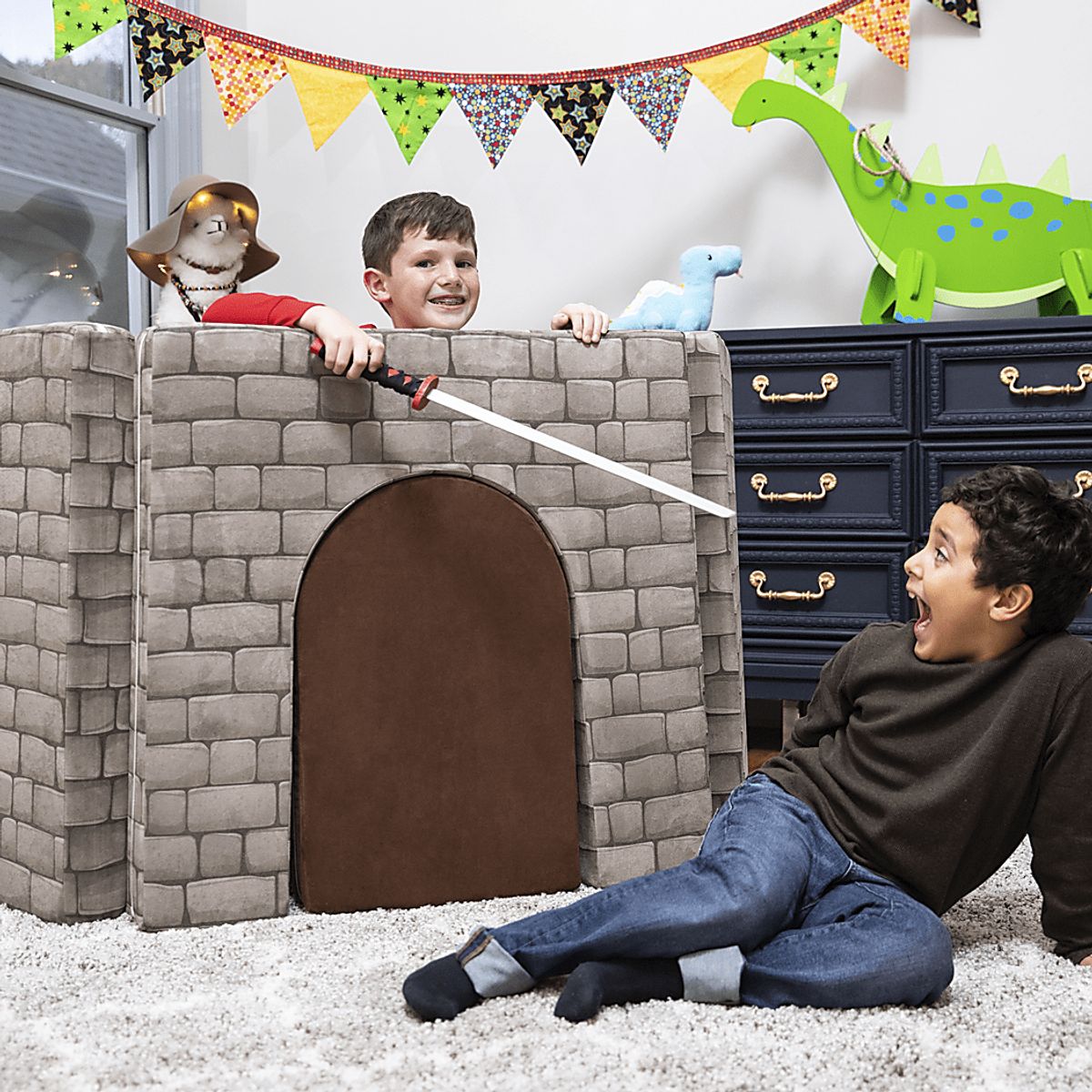 Citlali Gray Polyester Fabric Castle Playset | Rooms to Go