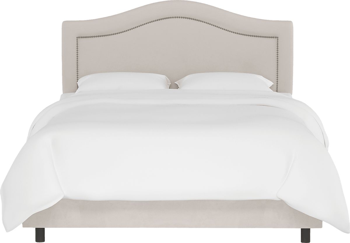 Classical Notes Platinum Gray Polyester Fabric Full Bed | Rooms to Go