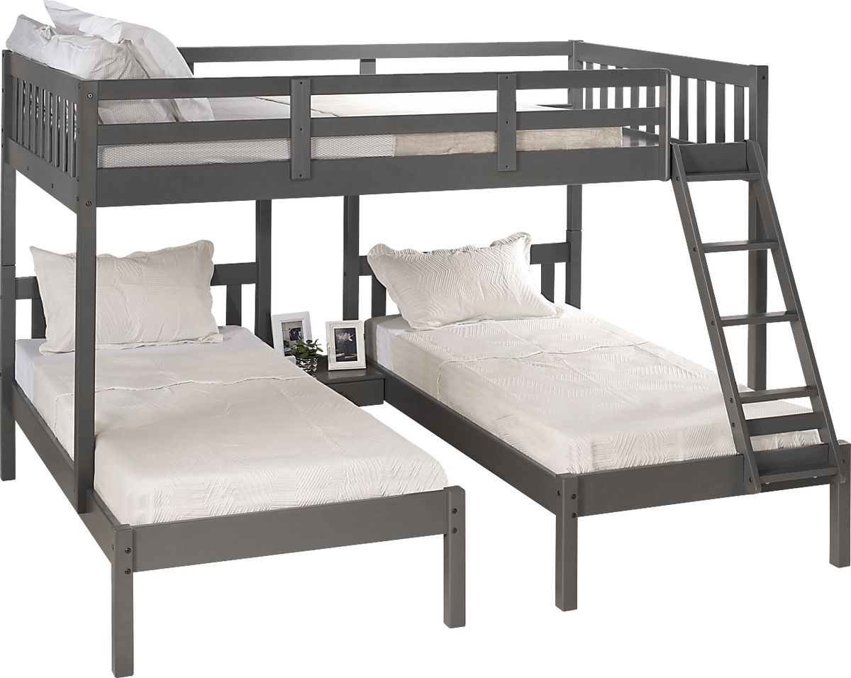 Clough Gray Full/Double Twin Bunk Bed | Rooms to Go