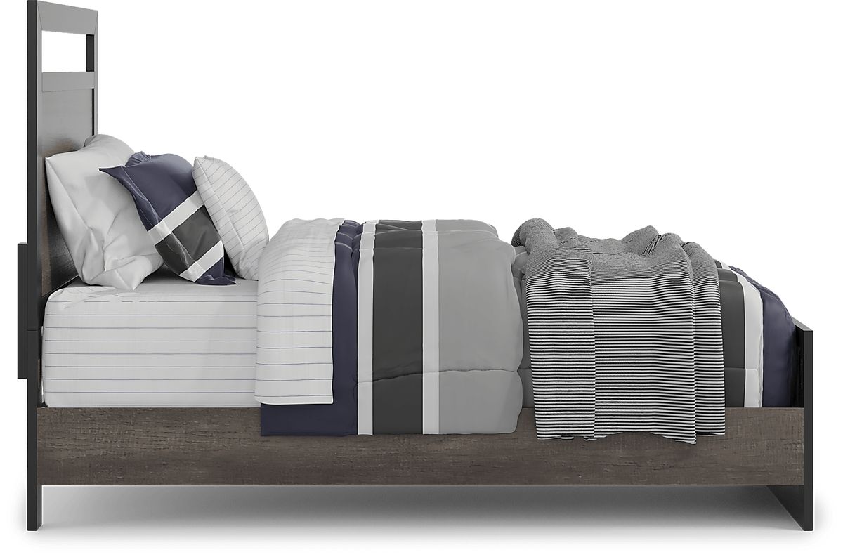 Colefax Avenue 5 Pc Dark Gray Twin Bedroom Set With Dresser, 3 Pc Twin ...