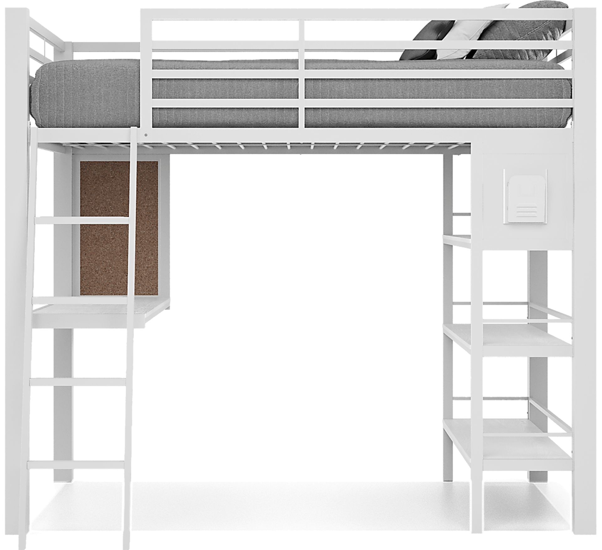 Colefax Avenue 5 Pc White Colors White Full Loft Bed Rooms to Go