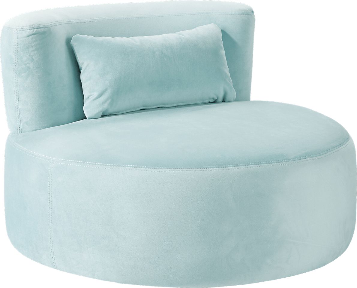 Cora Blue Microfiber Chair - Rooms To Go