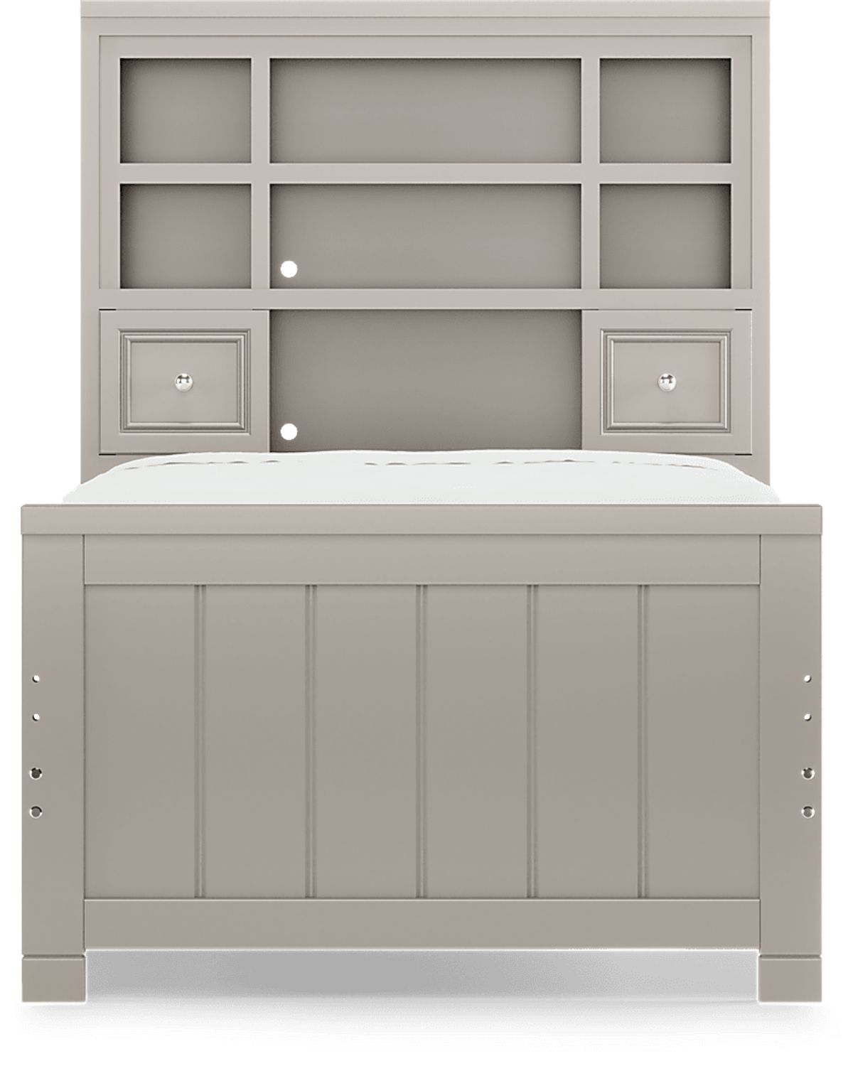 Cottage Colors 5 Pc Gray Twin Bedroom Set With 3 Pc Twin Bookcase Bed ...